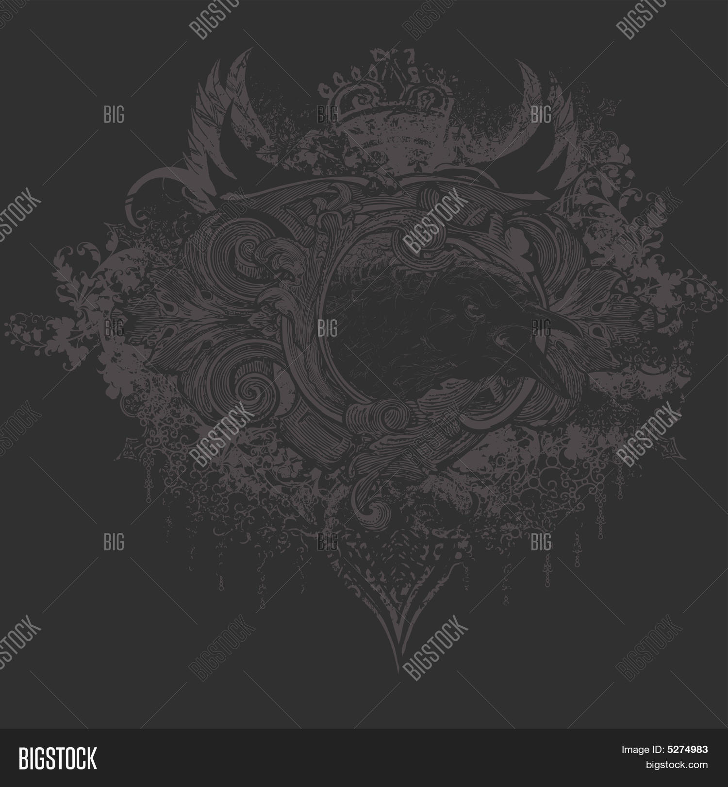 Screaming Crow Vector Vector & Photo (Free Trial) | Bigstock