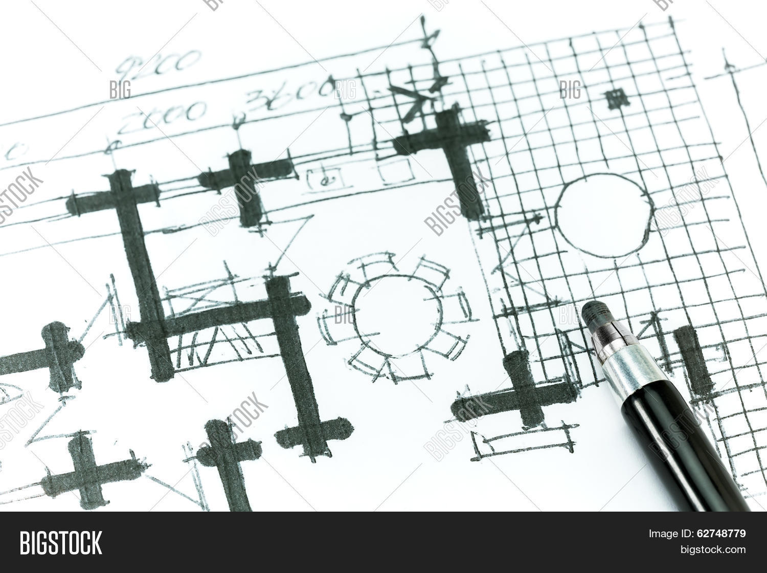 House Plan Drawing Image & Photo (Free Trial) | Bigstock