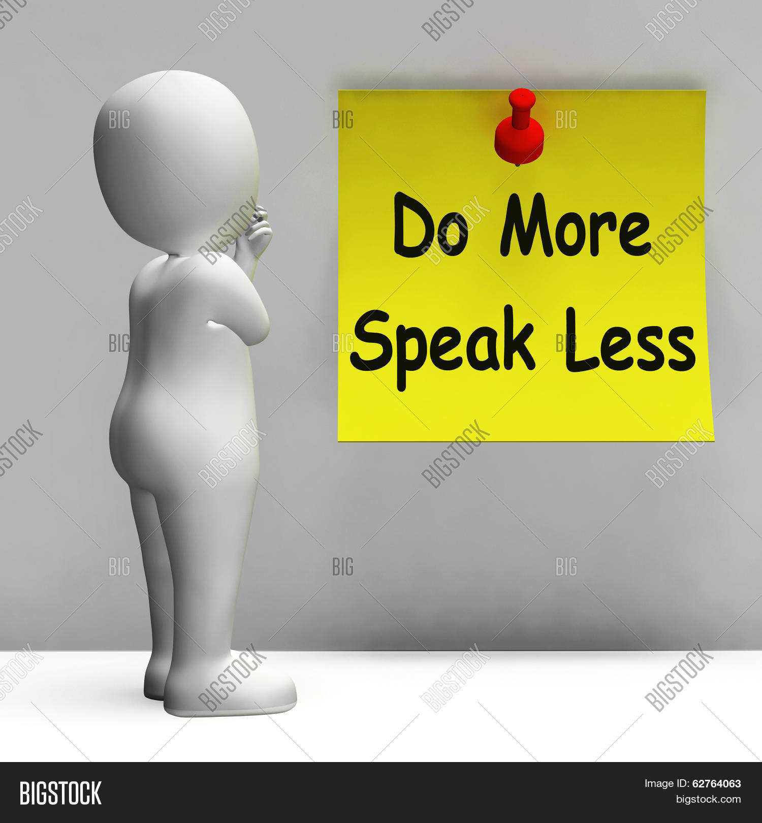 Do More Speak Less Image & Photo (Free Trial) | Bigstock
