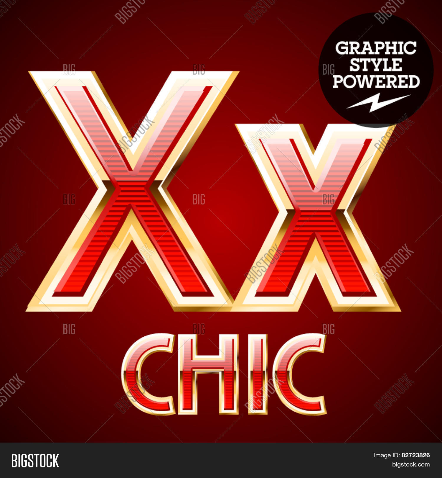 Red Alphabet Golden Vector & Photo (Free Trial) | Bigstock