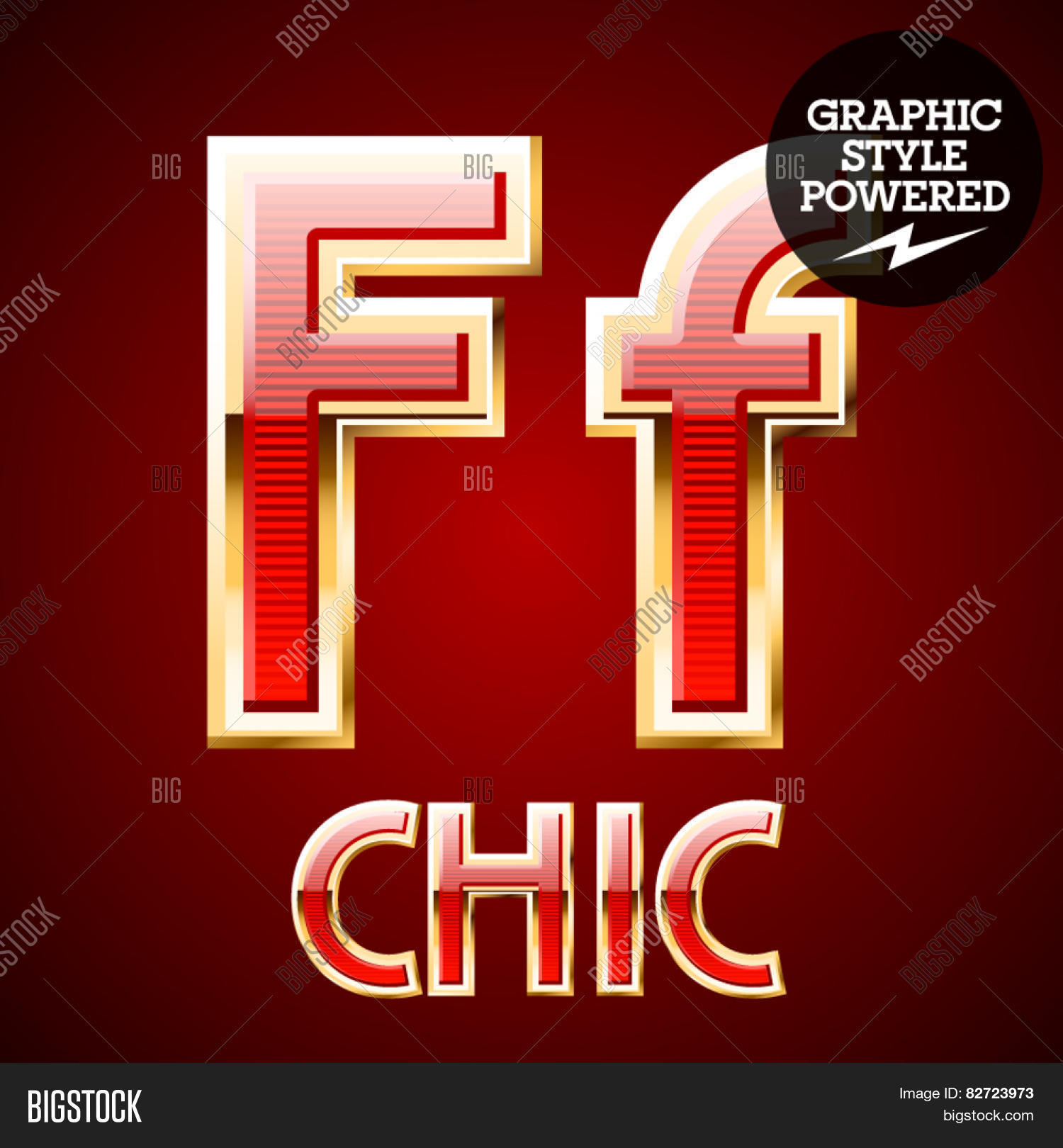 Red Alphabet Golden Vector & Photo (Free Trial) | Bigstock
