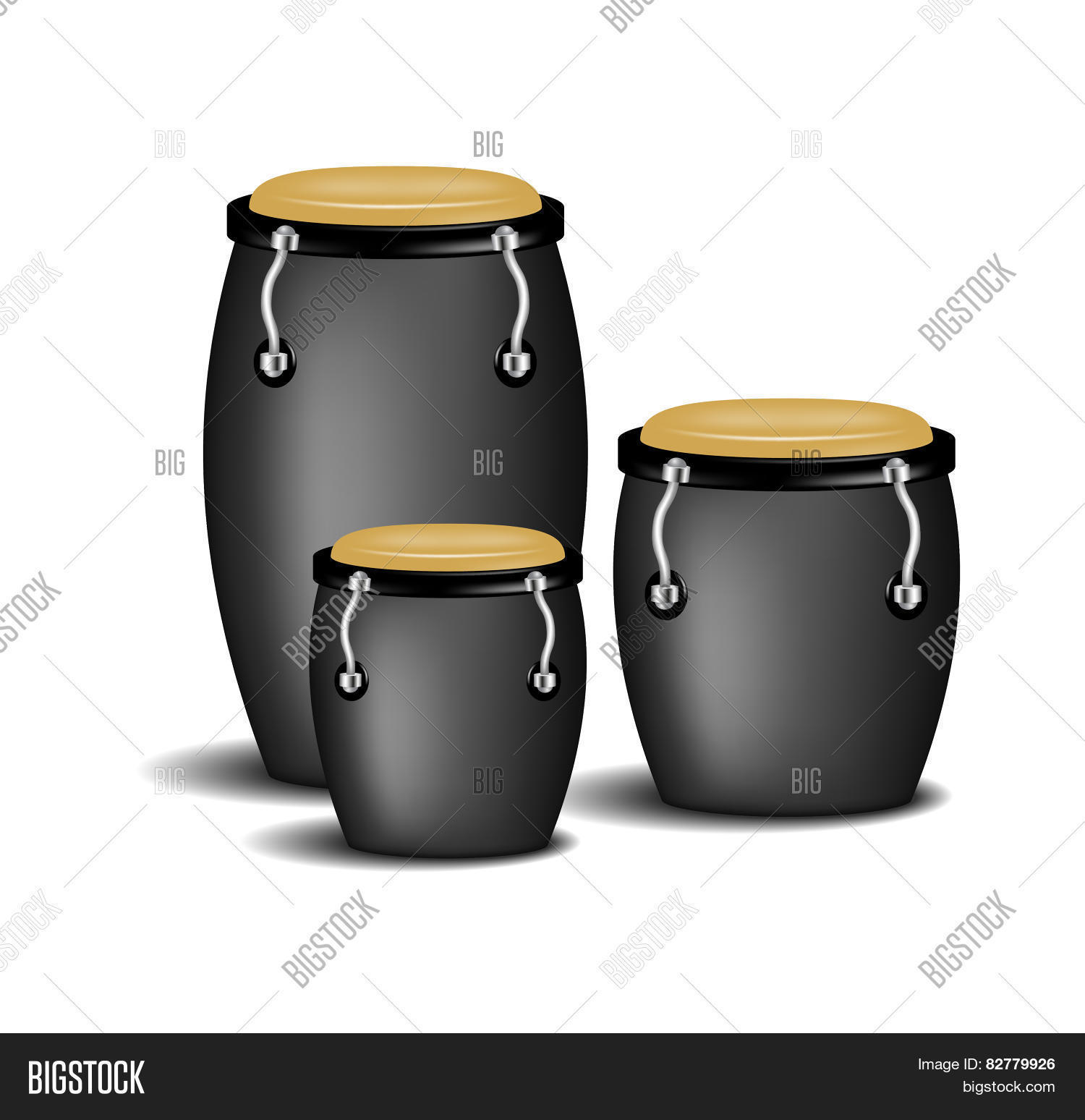 Congas Band Black Vector & Photo (Free Trial) | Bigstock