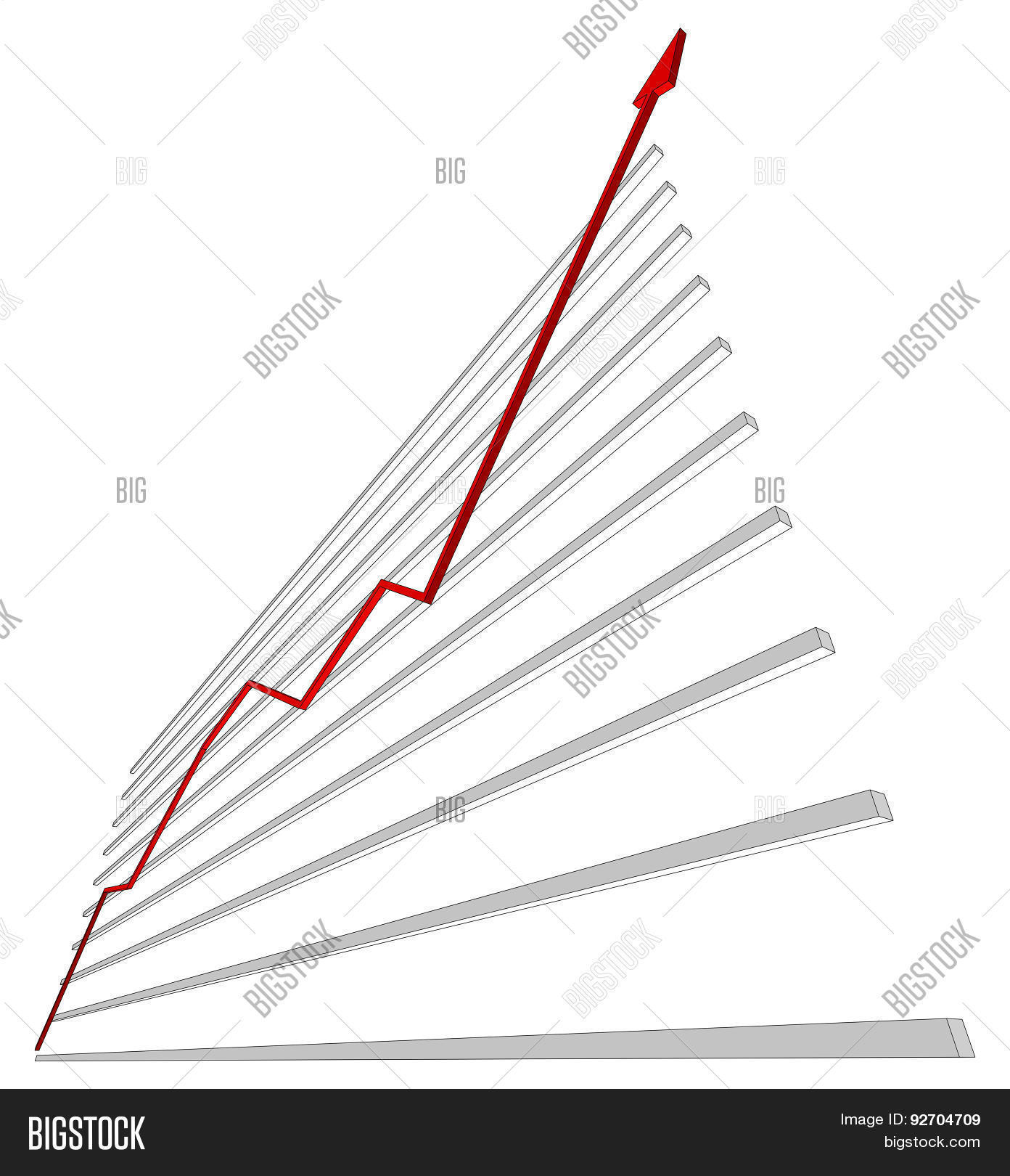 Diagram Red Curve. Vector & Photo (Free Trial) | Bigstock