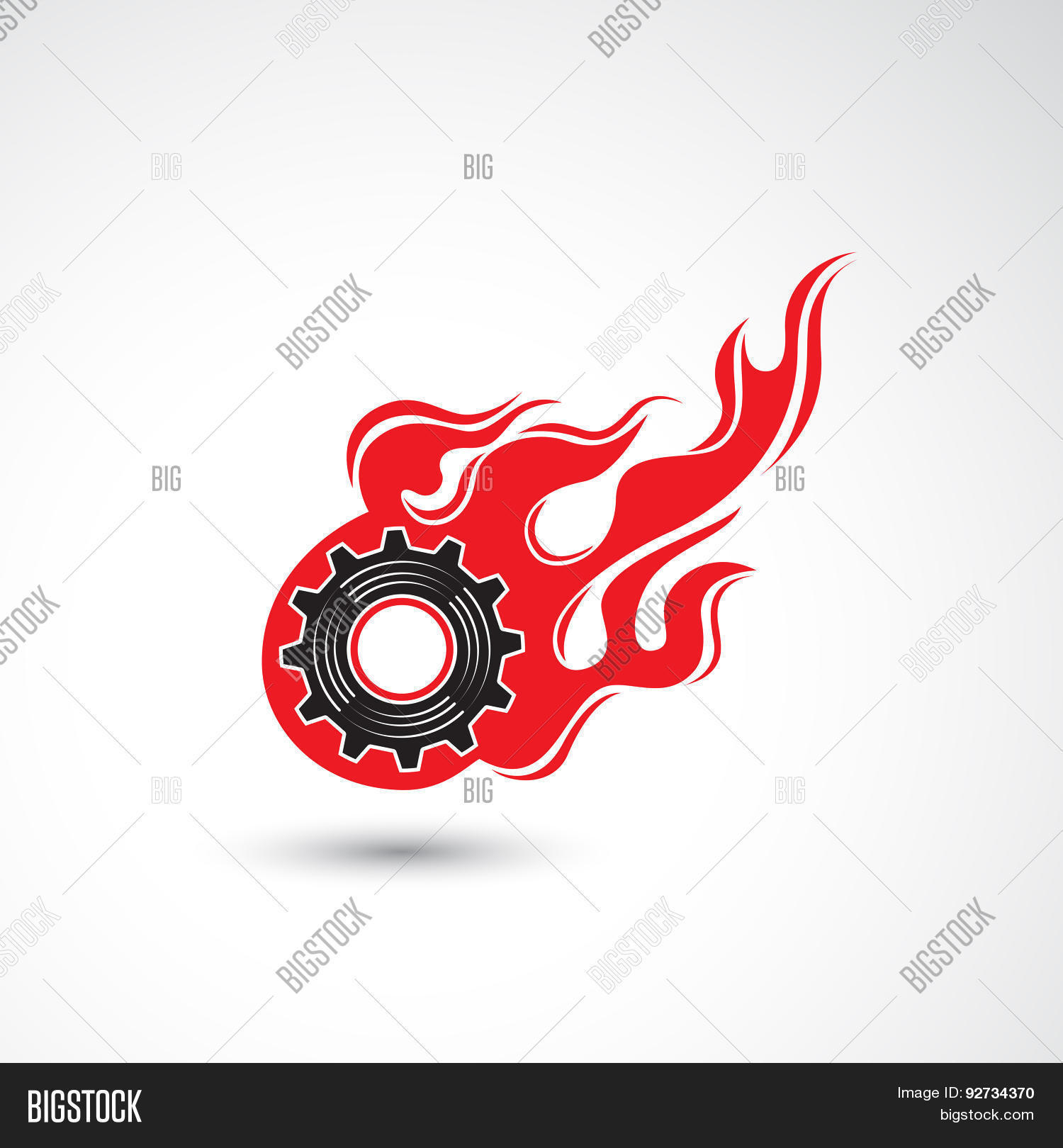 Wheel Fire Flame Icon Vector & Photo (Free Trial) | Bigstock