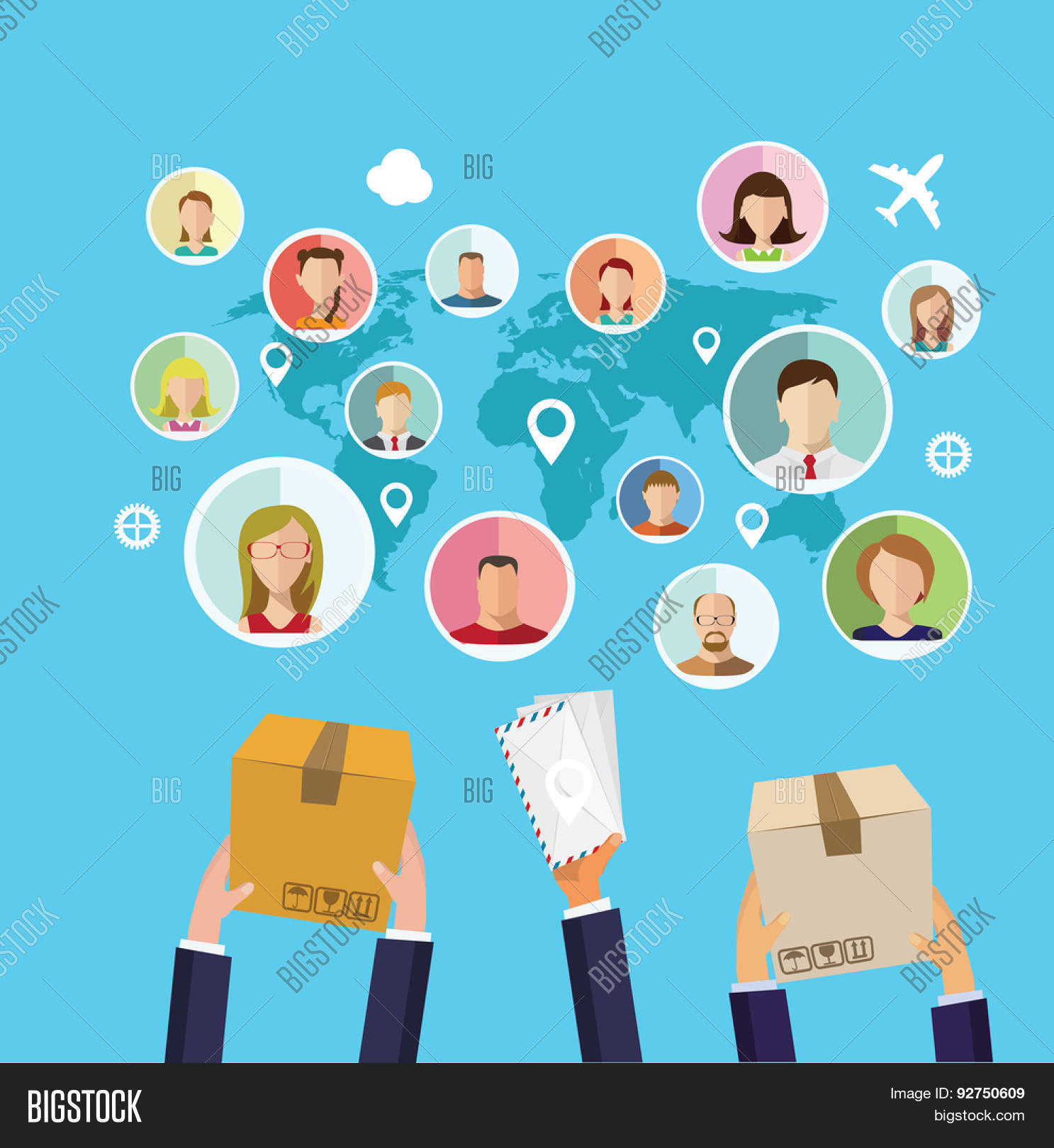 Postman Hands Give Vector & Photo (Free Trial) | Bigstock