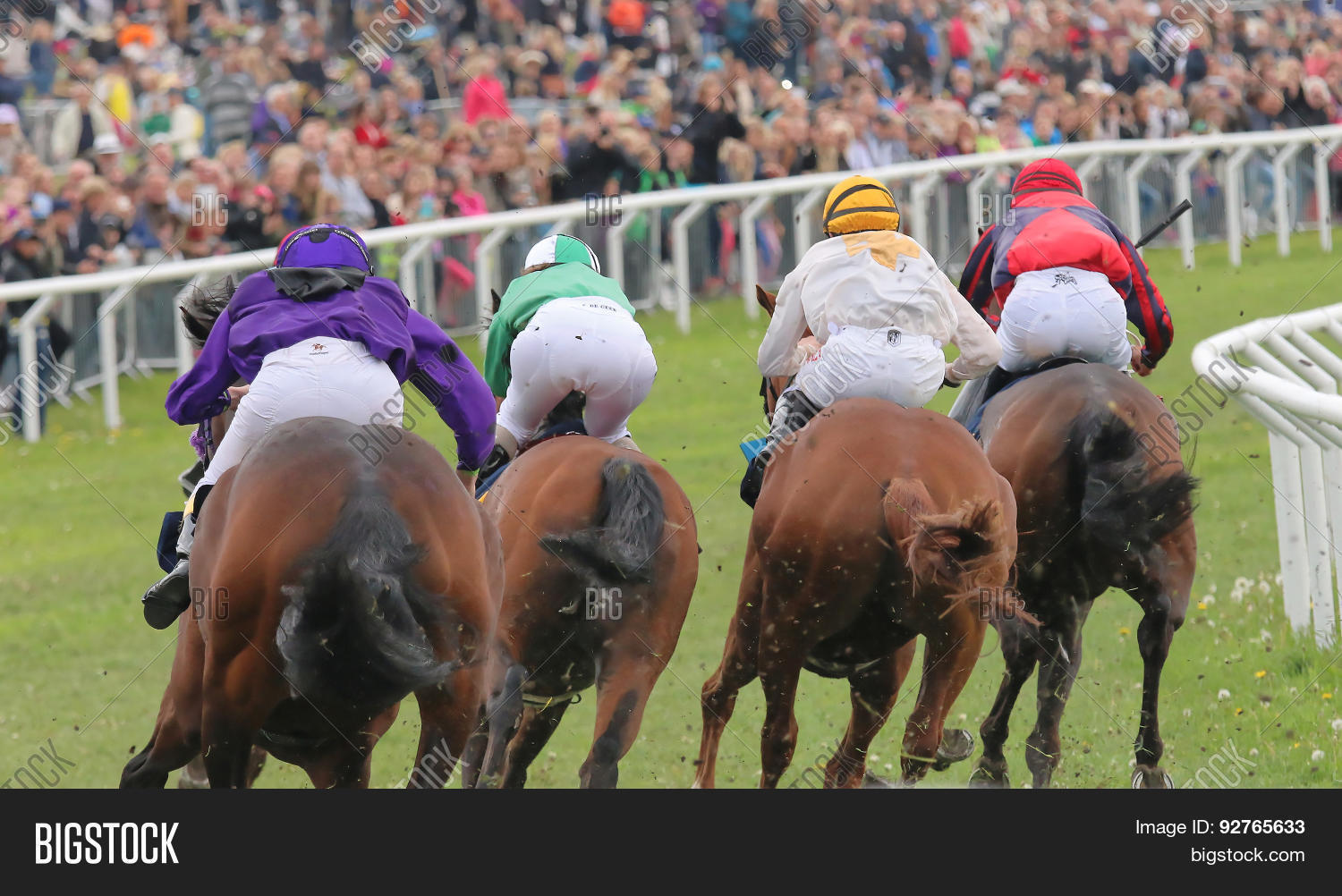 Rear View Race Horses Image & Photo (Free Trial) | Bigstock