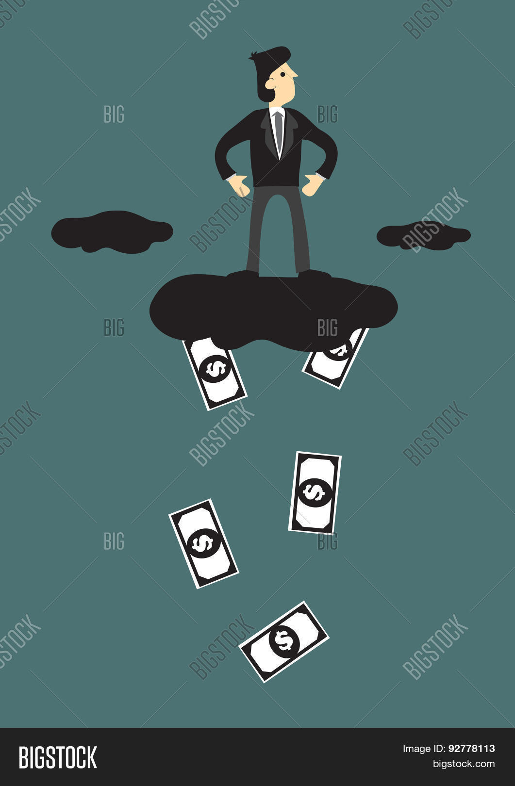 Cloud Raining Money Vector & Photo (Free Trial) | Bigstock