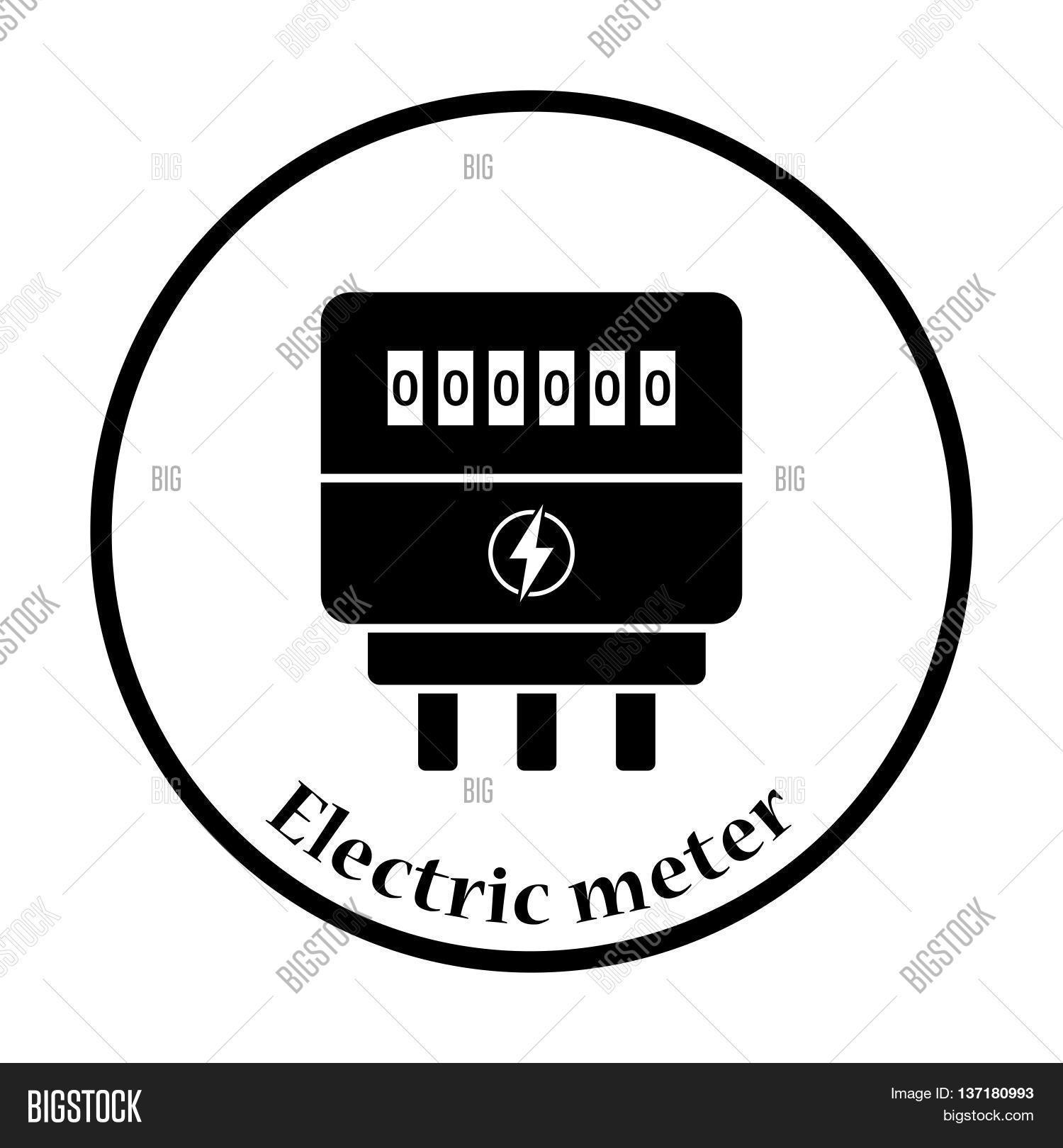 Electric Meter Icon Vector & Photo (Free Trial) | Bigstock