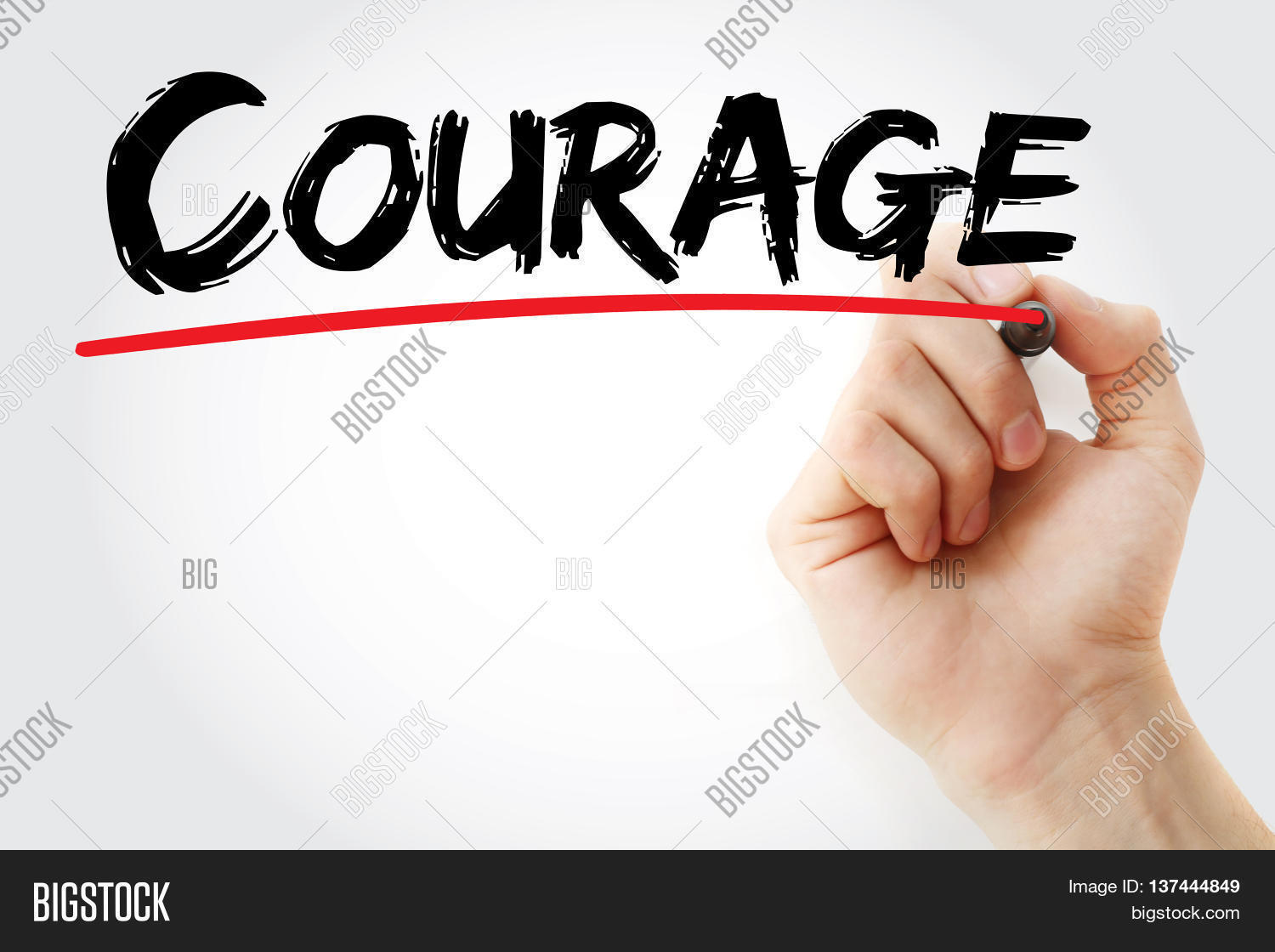Hand Writing Courage Image & Photo (Free Trial) | Bigstock