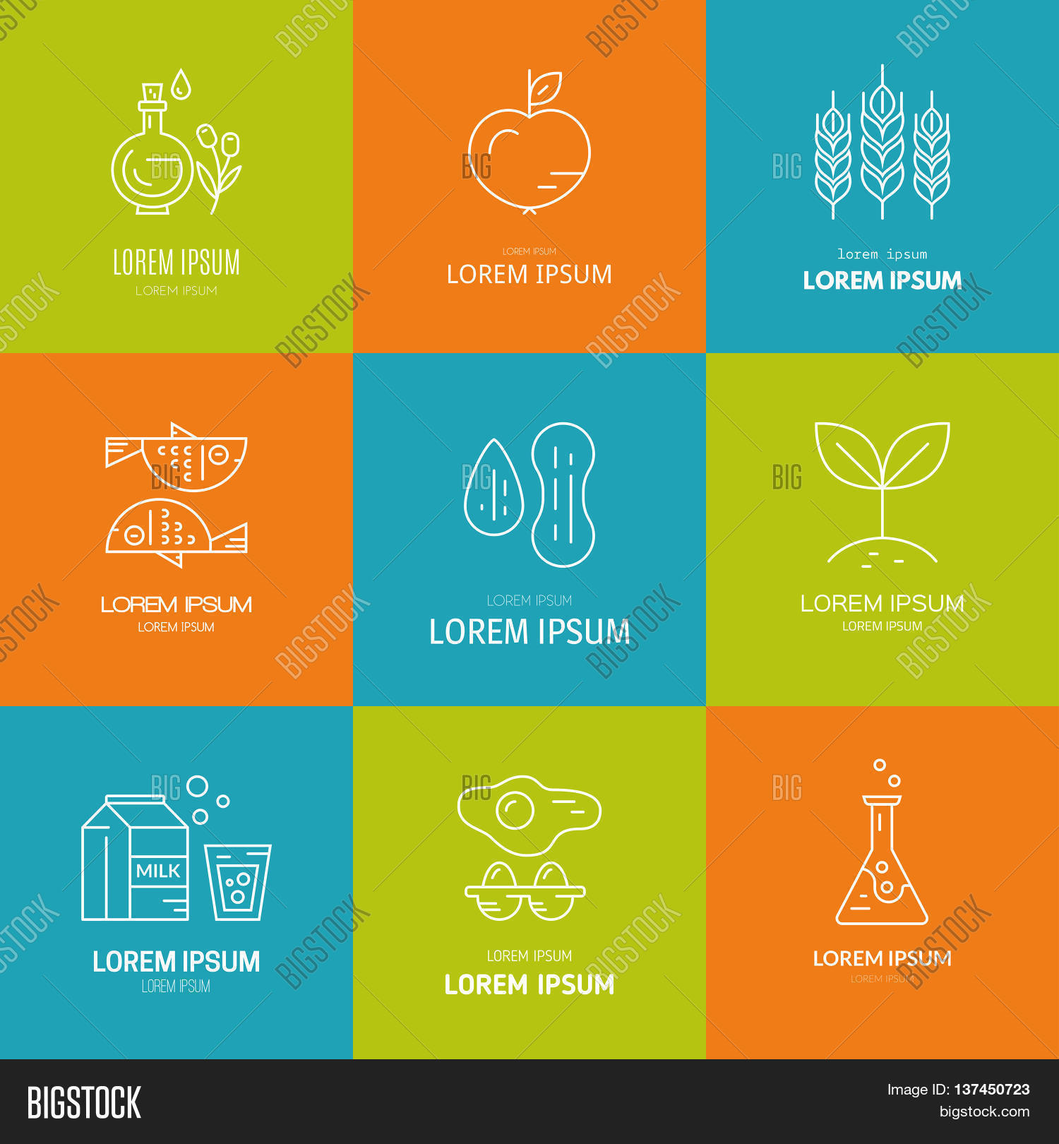 Food Allergens Vector & Photo (Free Trial) | Bigstock