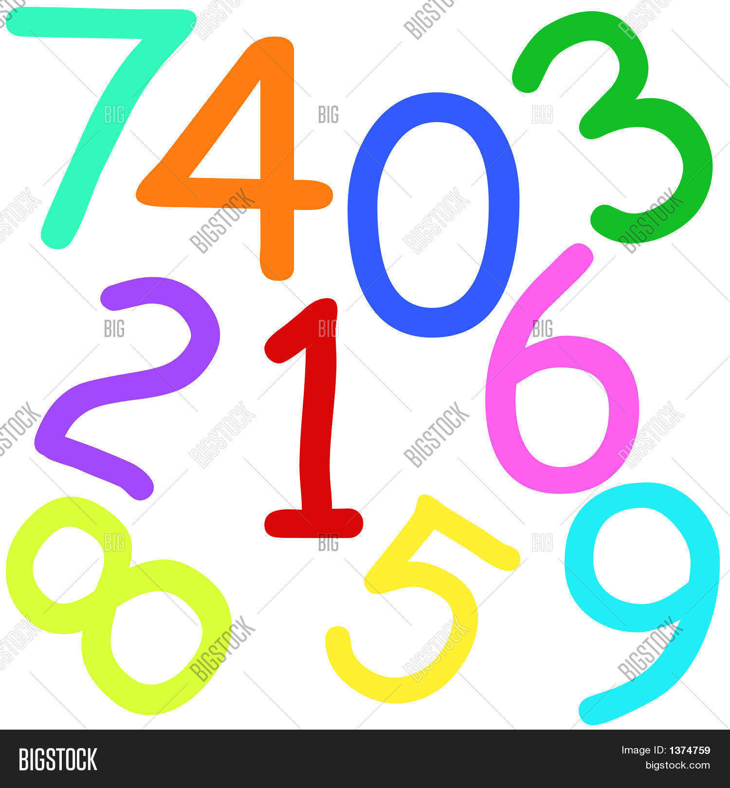 Colorful Numbers Image & Photo (Free Trial) | Bigstock