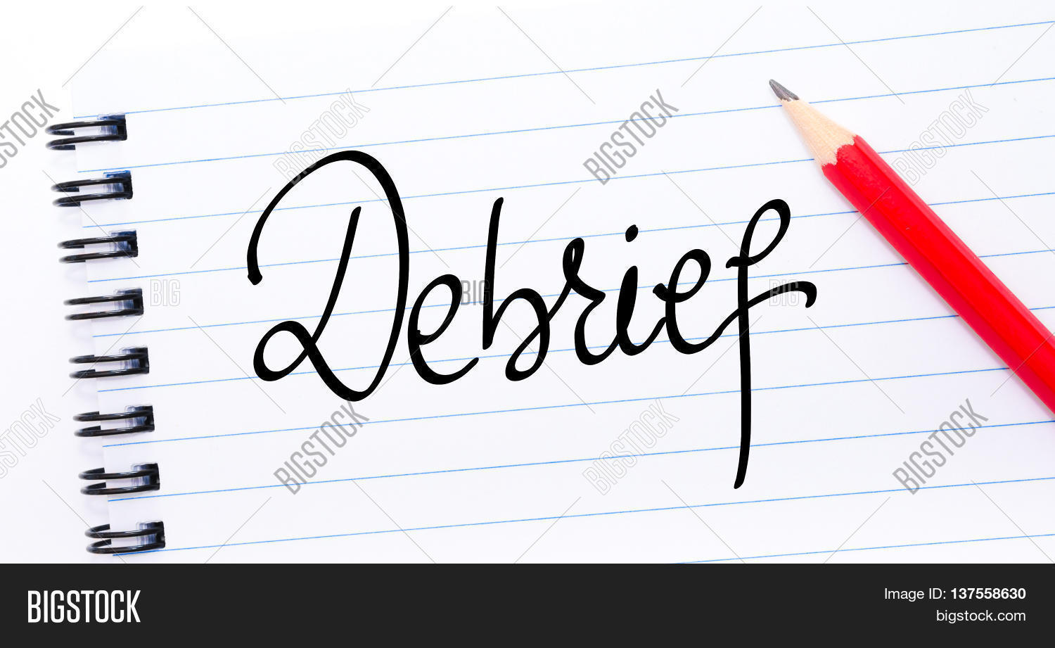 Debrief Written On Image & Photo (Free Trial) | Bigstock