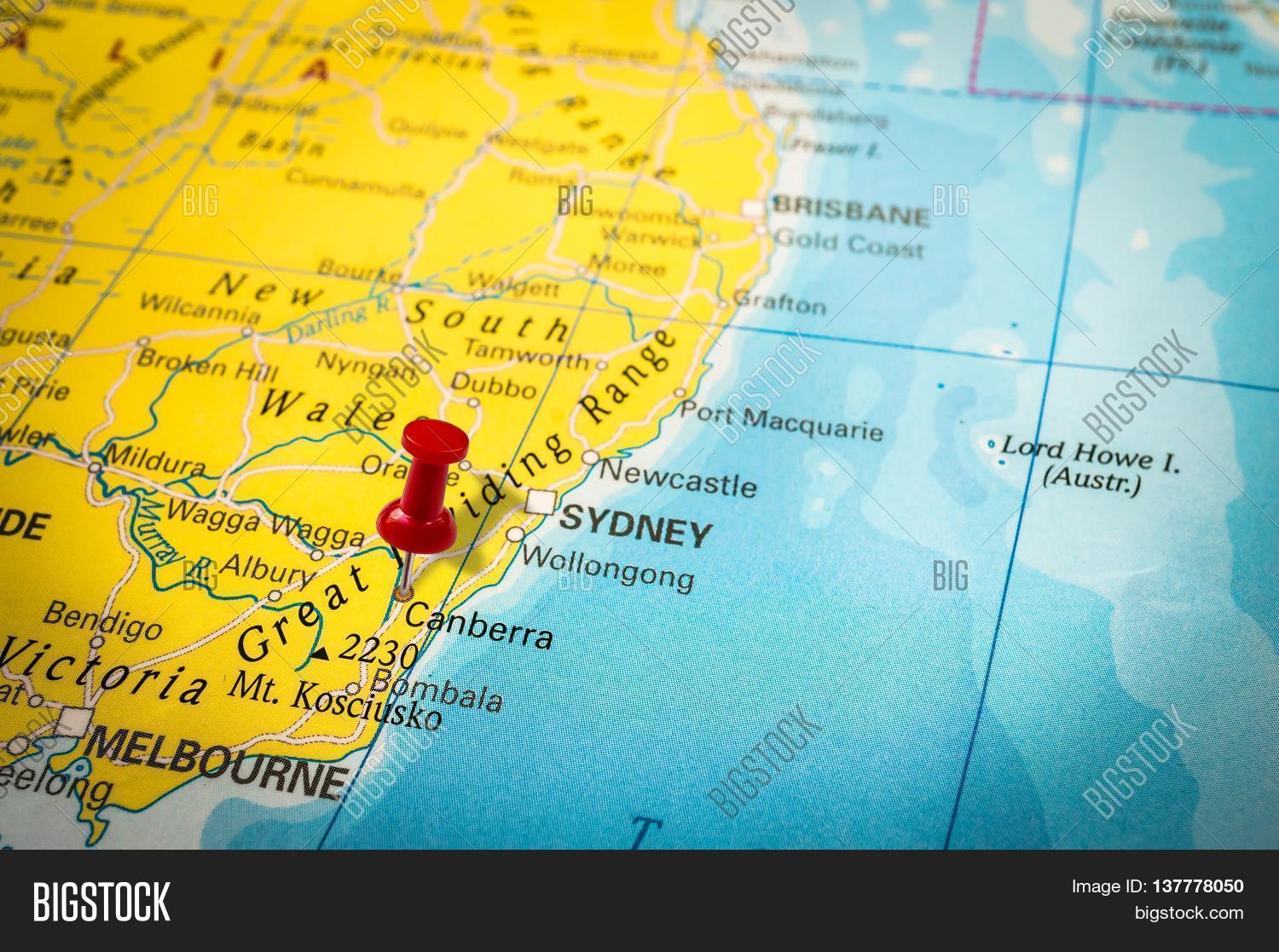 Red Thumbtack Map, Image & Photo (Free Trial) | Bigstock