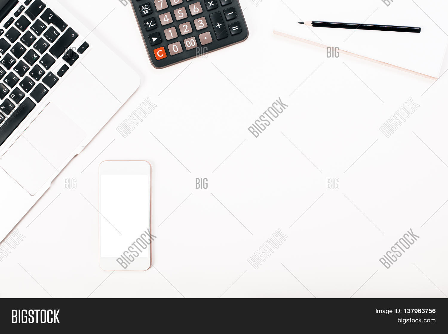 Top View White Desktop Image & Photo (Free Trial) | Bigstock