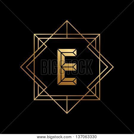 Letter E Gold Logo Vector & Photo (Free Trial) | Bigstock