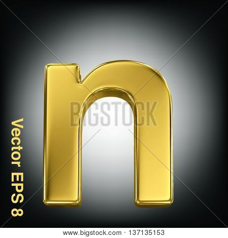 Vector Letter N Gold Vector & Photo (Free Trial) | Bigstock