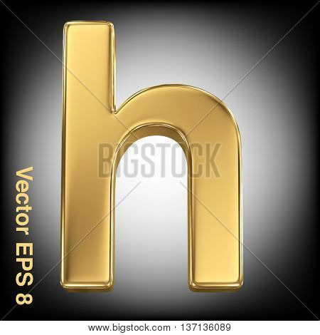 Vector Letter H Gold Vector & Photo (Free Trial) | Bigstock