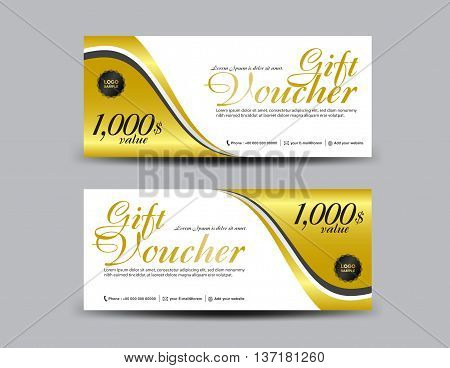 Gold Gift Voucher Vector & Photo (Free Trial) | Bigstock