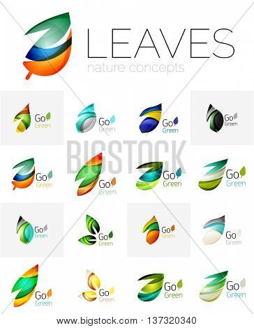 Leaf Logo Set. Vector Vector & Photo (Free Trial) | Bigstock