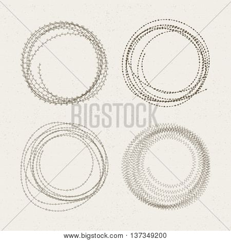 Set Round Rough Vector & Photo (Free Trial) | Bigstock