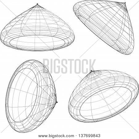 Abstract 3D Wireframe Vector & Photo (Free Trial) | Bigstock