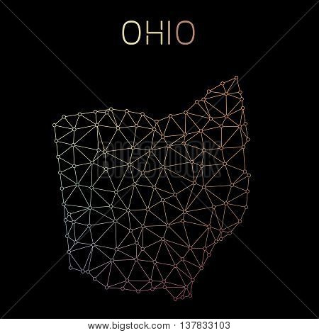 Ohio Network Map. Vector & Photo (Free Trial) | Bigstock