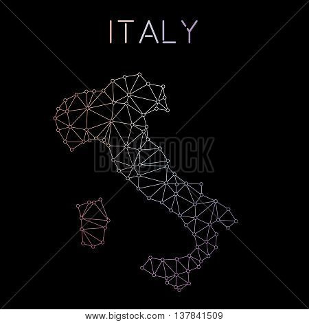 Italy Network Map. Vector & Photo (Free Trial) | Bigstock