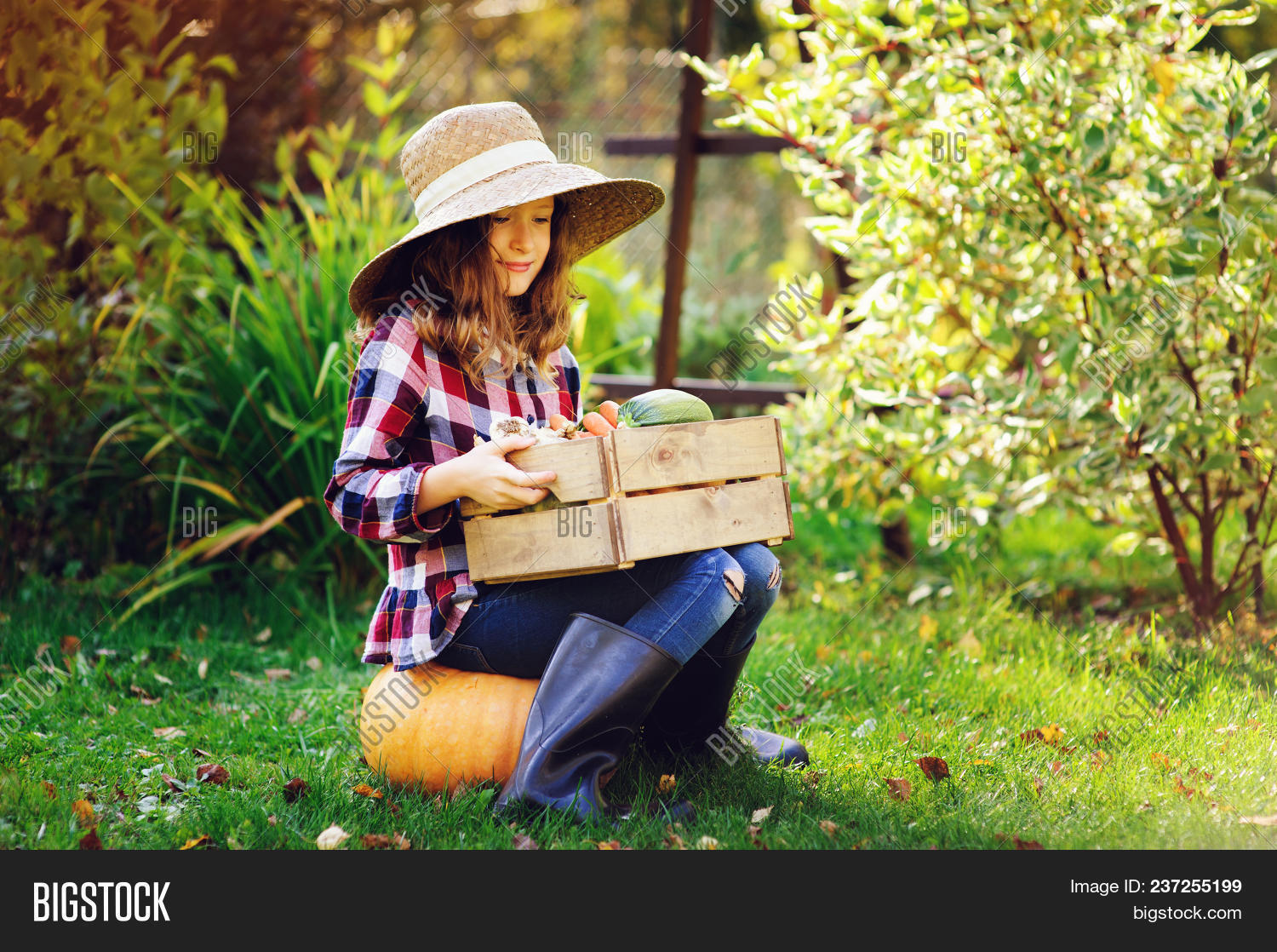 Happy Farmer Child Image & Photo (Free Trial) | Bigstock