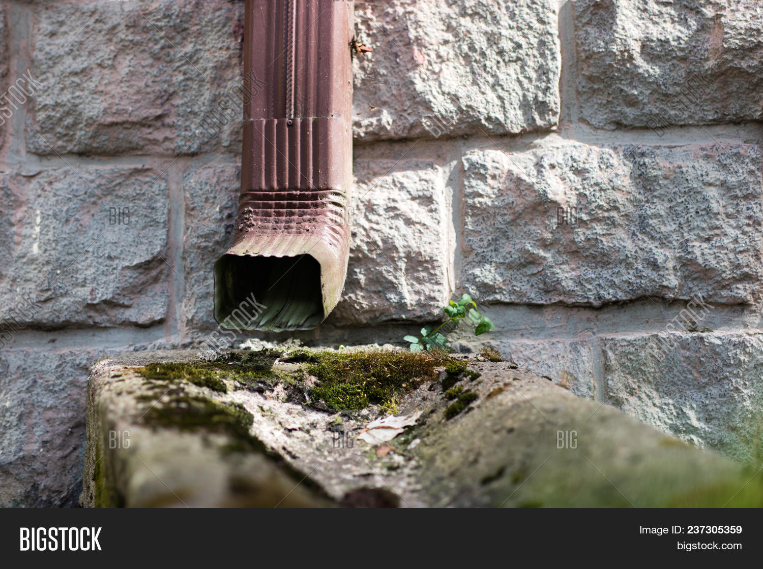 Gutter Mounted On Wall Image & Photo (Free Trial) | Bigstock