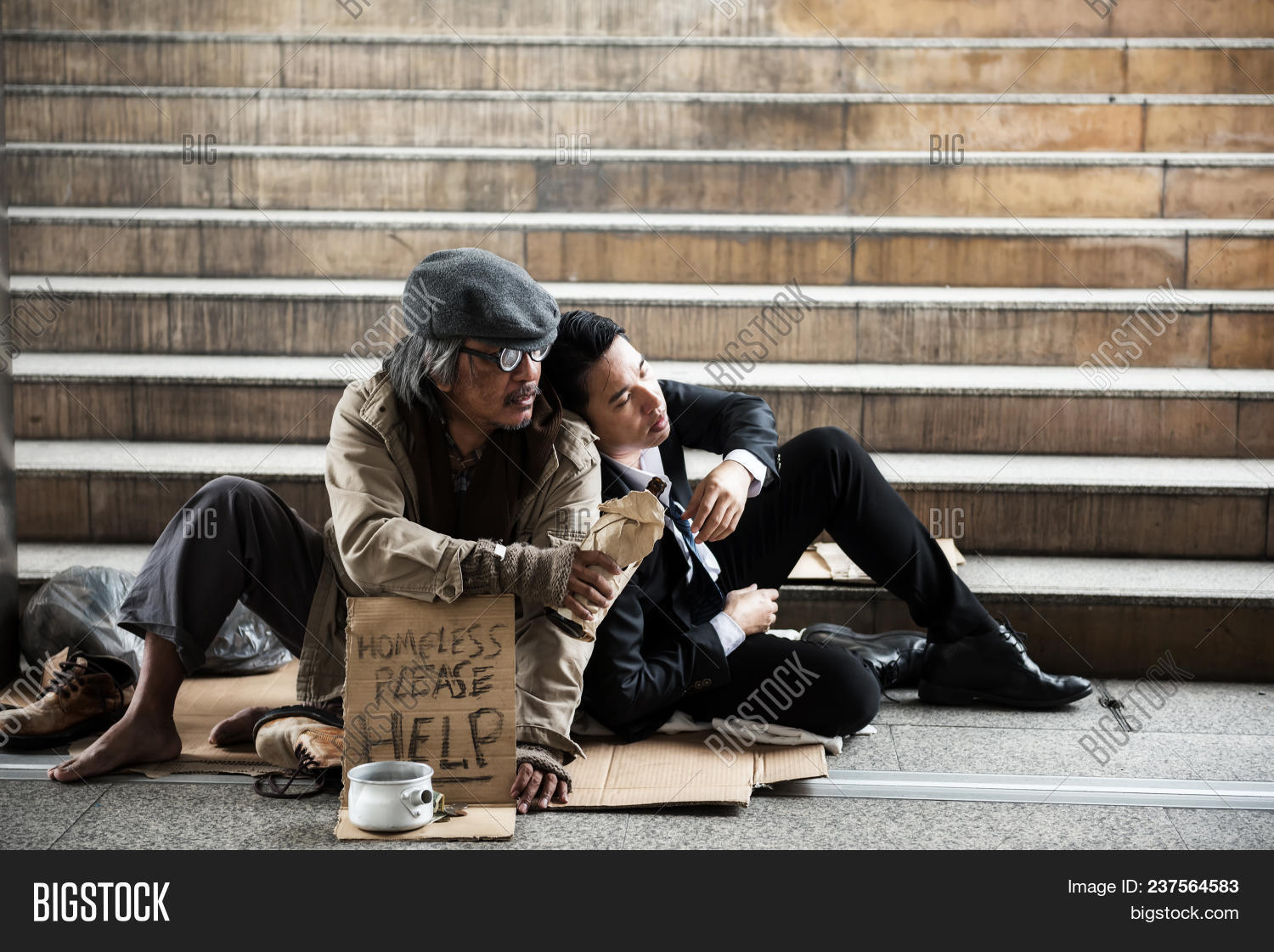 Old Homeless Beggar Image & Photo (Free Trial) | Bigstock