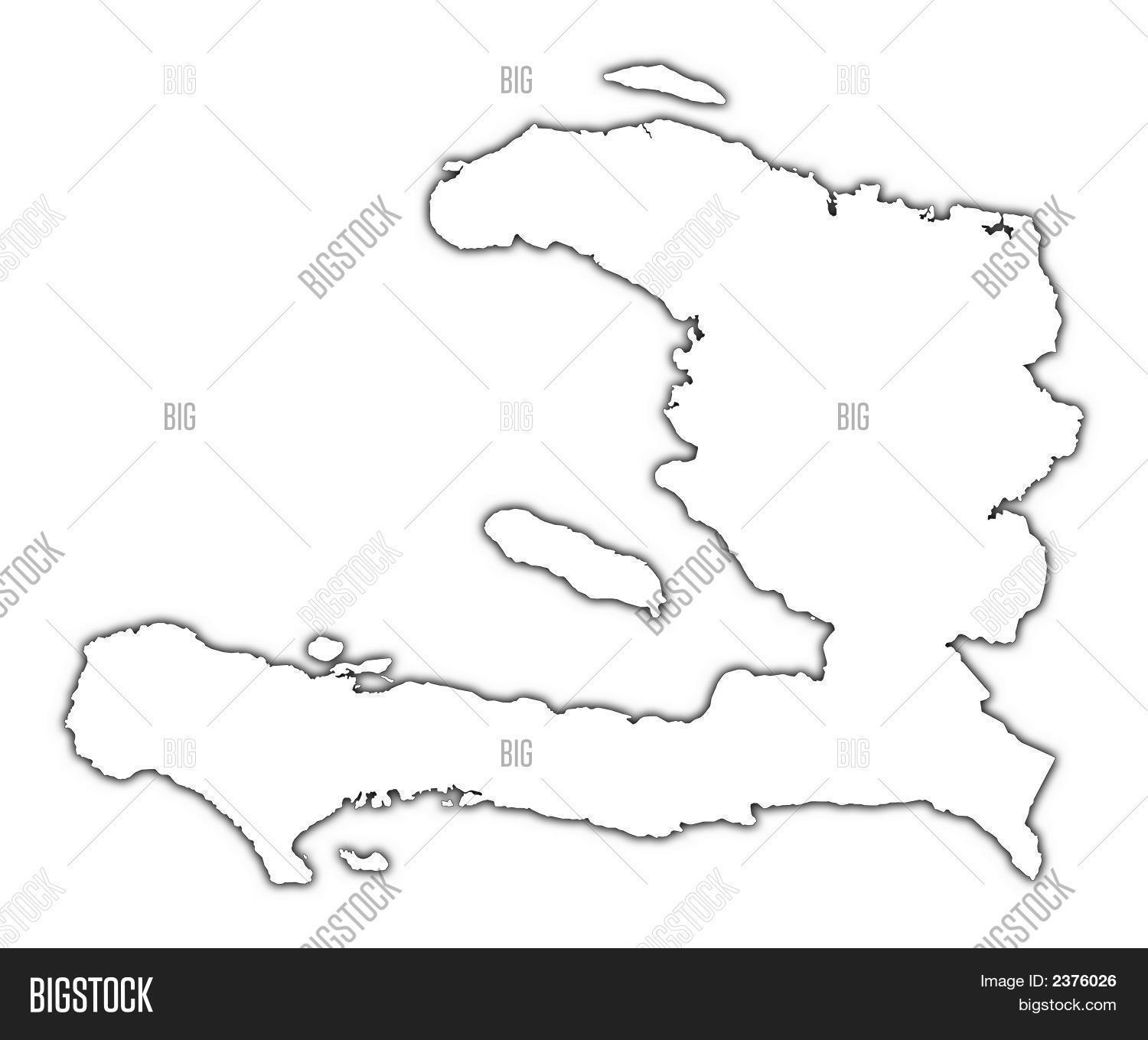 Haiti Outline Map Image & Photo (Free Trial) | Bigstock