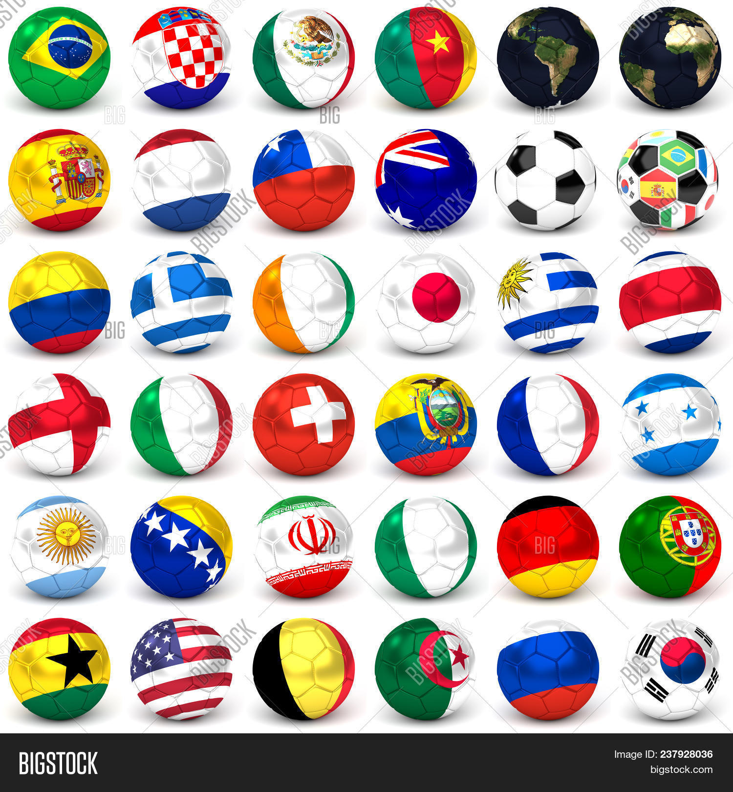 Set 32 Soccer Balls Image & Photo (Free Trial) | Bigstock
