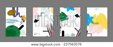 Abstract Collage Made With Scribbles Markercanyon Strokesblack ...