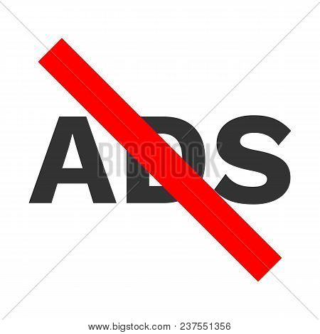 No Ads Sign. Ad Free Vector & Photo (Free Trial) | Bigstock