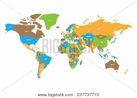 Colorful Map World. Vector & Photo (Free Trial) | Bigstock