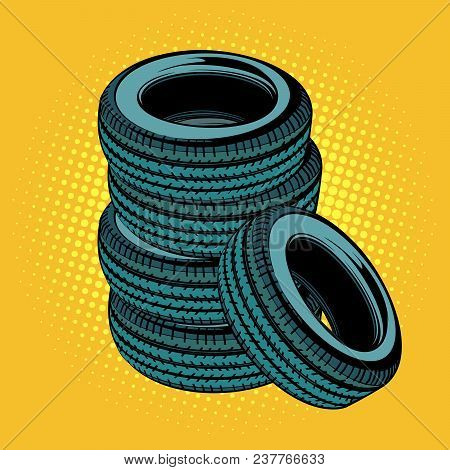 Stack Car Tires. Pop Vector & Photo (Free Trial) | Bigstock