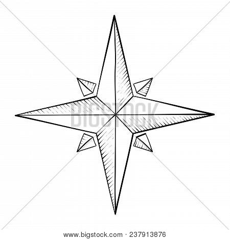 Windrose. Hand Drawn Vector & Photo (Free Trial) | Bigstock