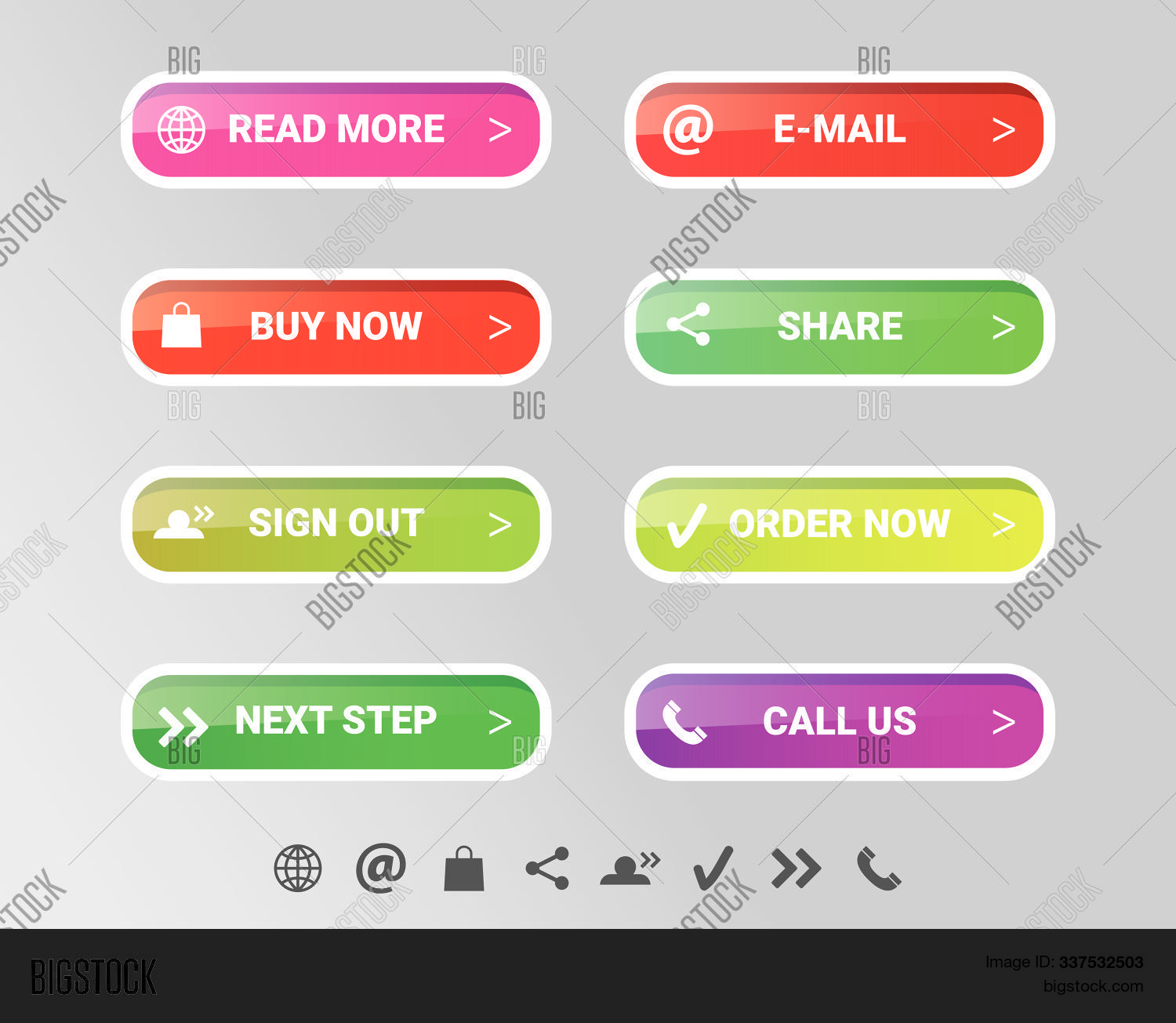 Modern Web Buttons - Vector & Photo (Free Trial) | Bigstock