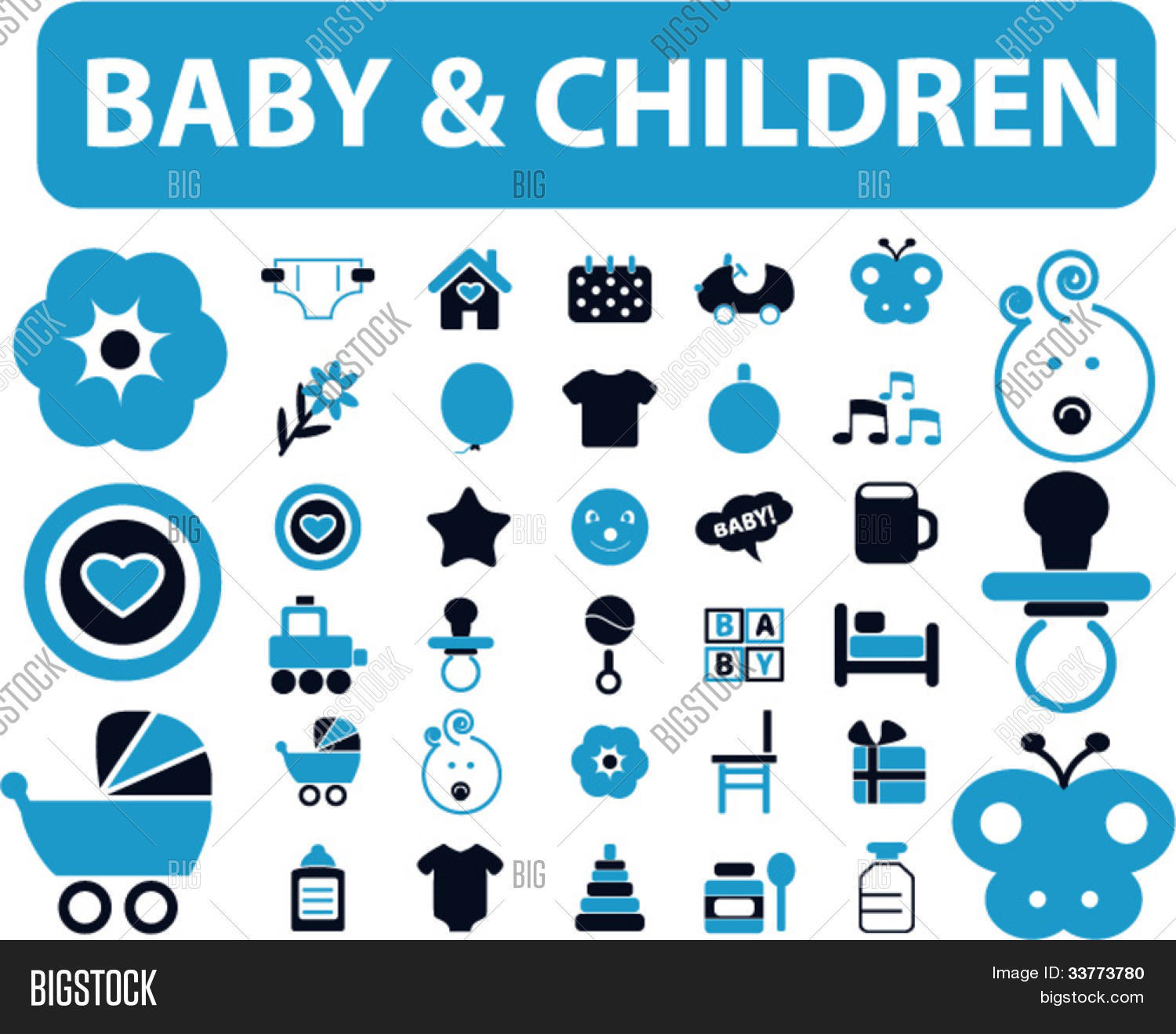 Baby & Children Icons Vector & Photo (Free Trial) | Bigstock
