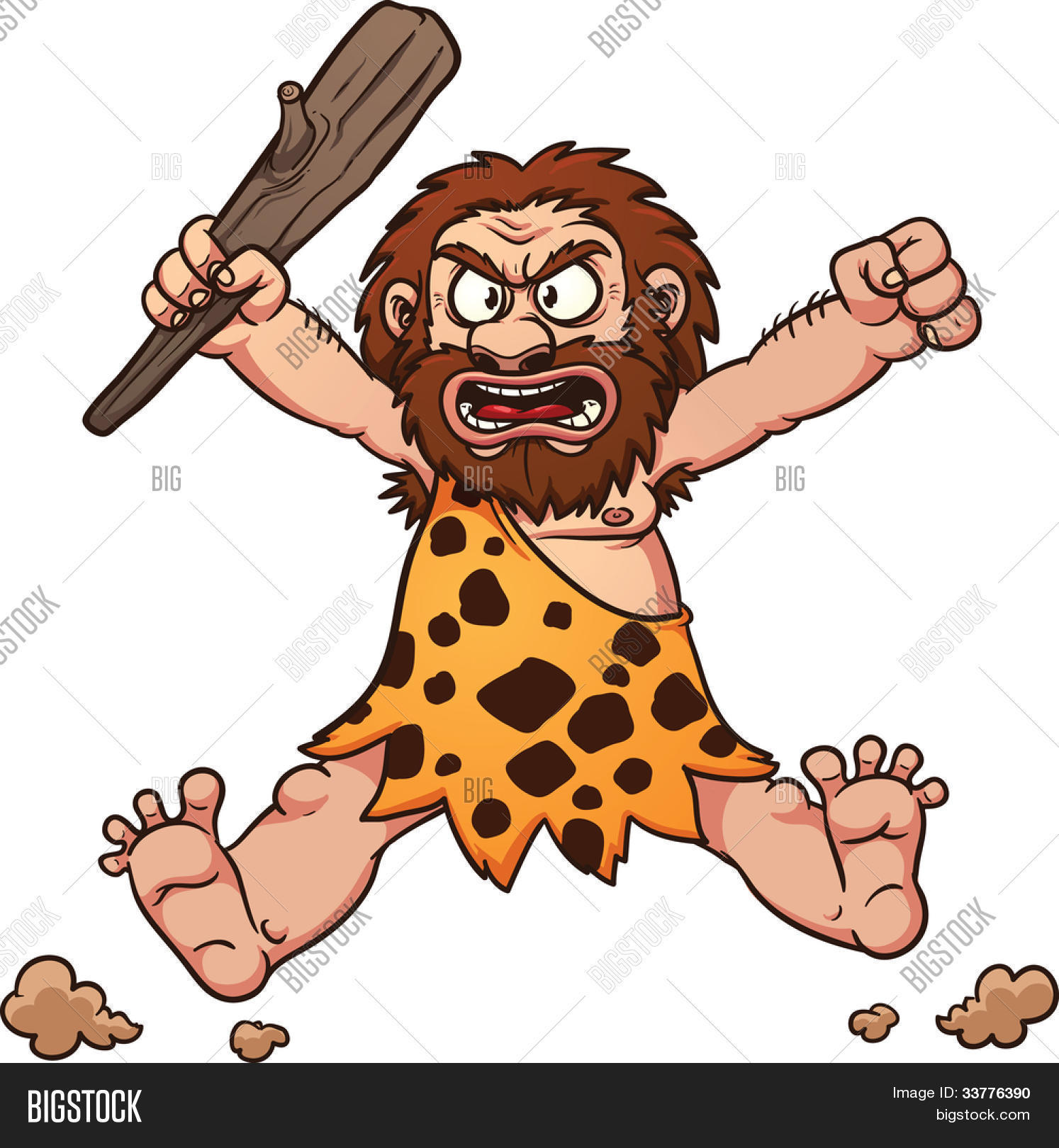 Angry Cartoon Caveman Vector & Photo (Free Trial) | Bigstock