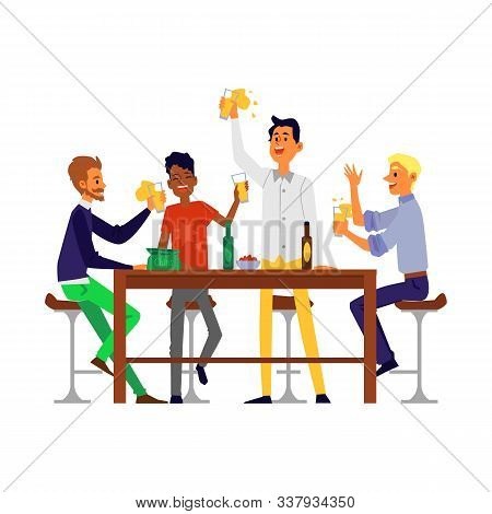 Cartoon Guy Drinking Beer