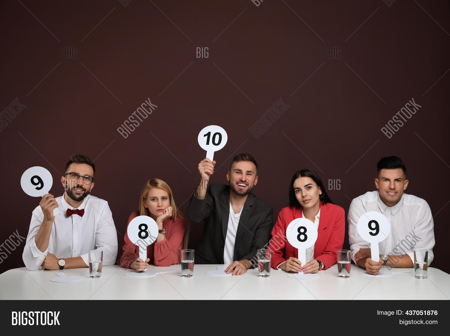 Panel Judges Holding Image & Photo (Free Trial) | Bigstock