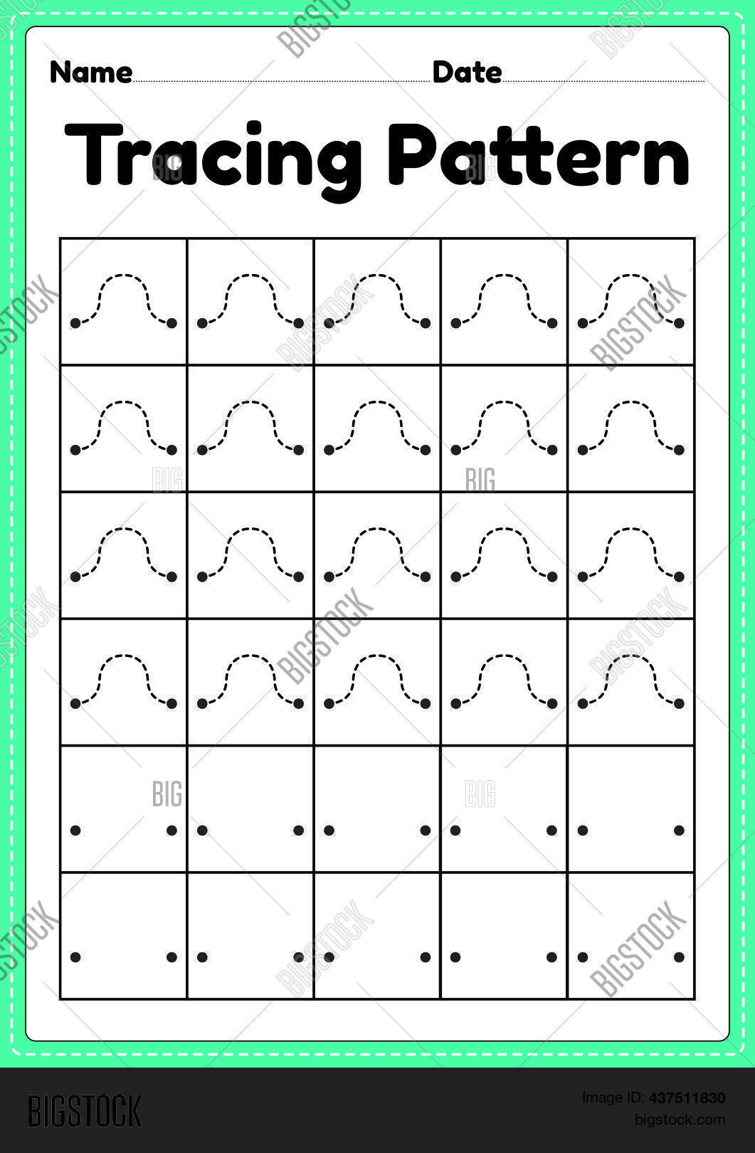 Tracing Pattern Wave Vector & Photo (Free Trial) | Bigstock