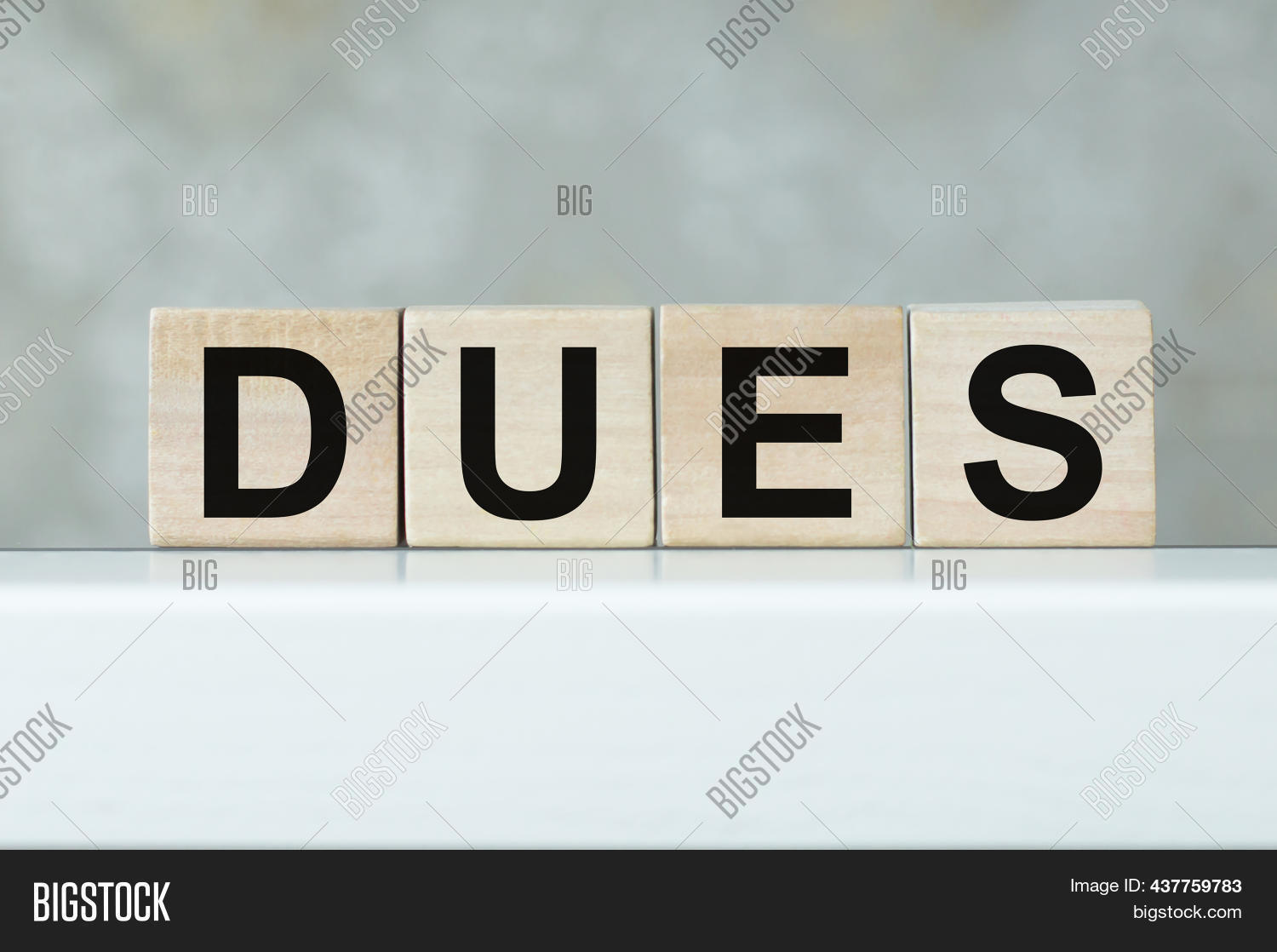 Word Dues Made Wood Image & Photo (Free Trial) | Bigstock