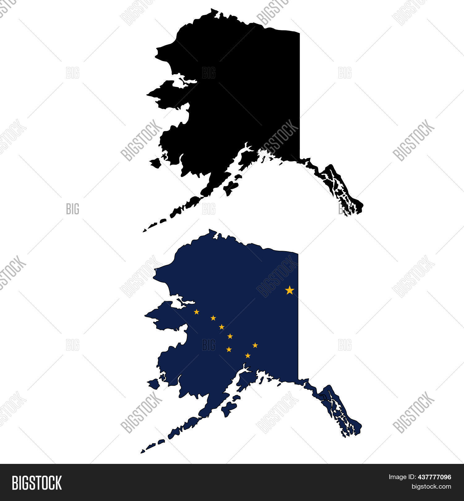 Map Alaska On White Image & Photo (Free Trial) | Bigstock