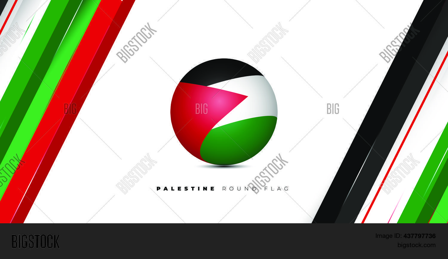 Palestine Round Flag Vector & Photo (Free Trial) | Bigstock