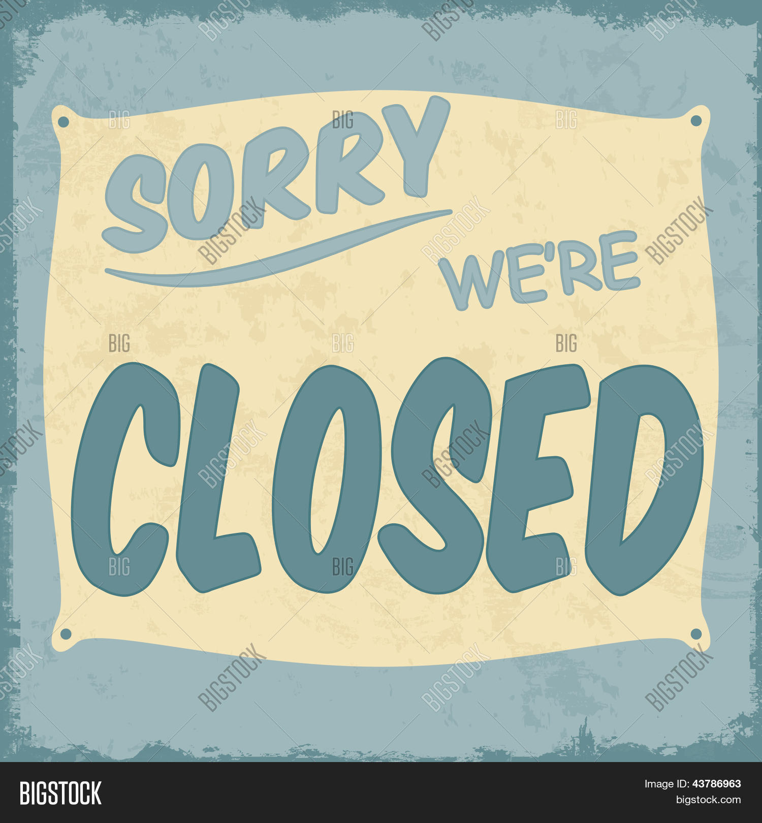 Vintage Closed Sign Vector & Photo (Free Trial) | Bigstock