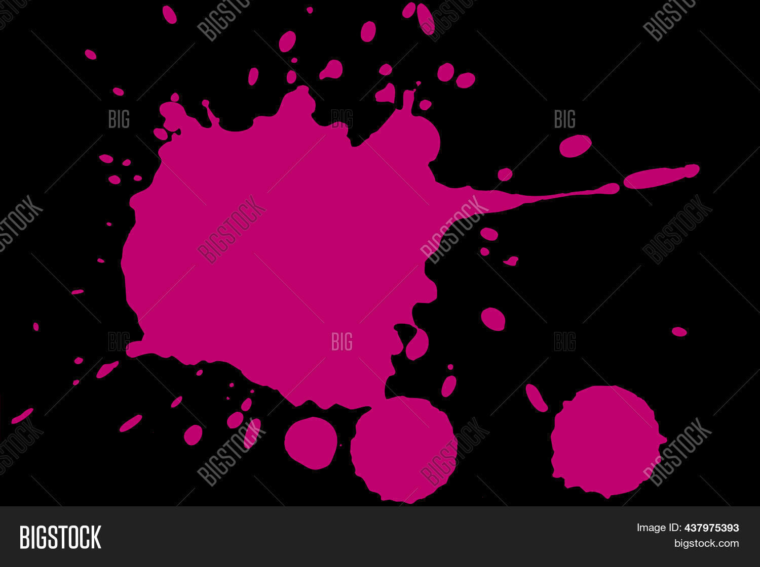 Pink Blot On Black Image & Photo (Free Trial) | Bigstock