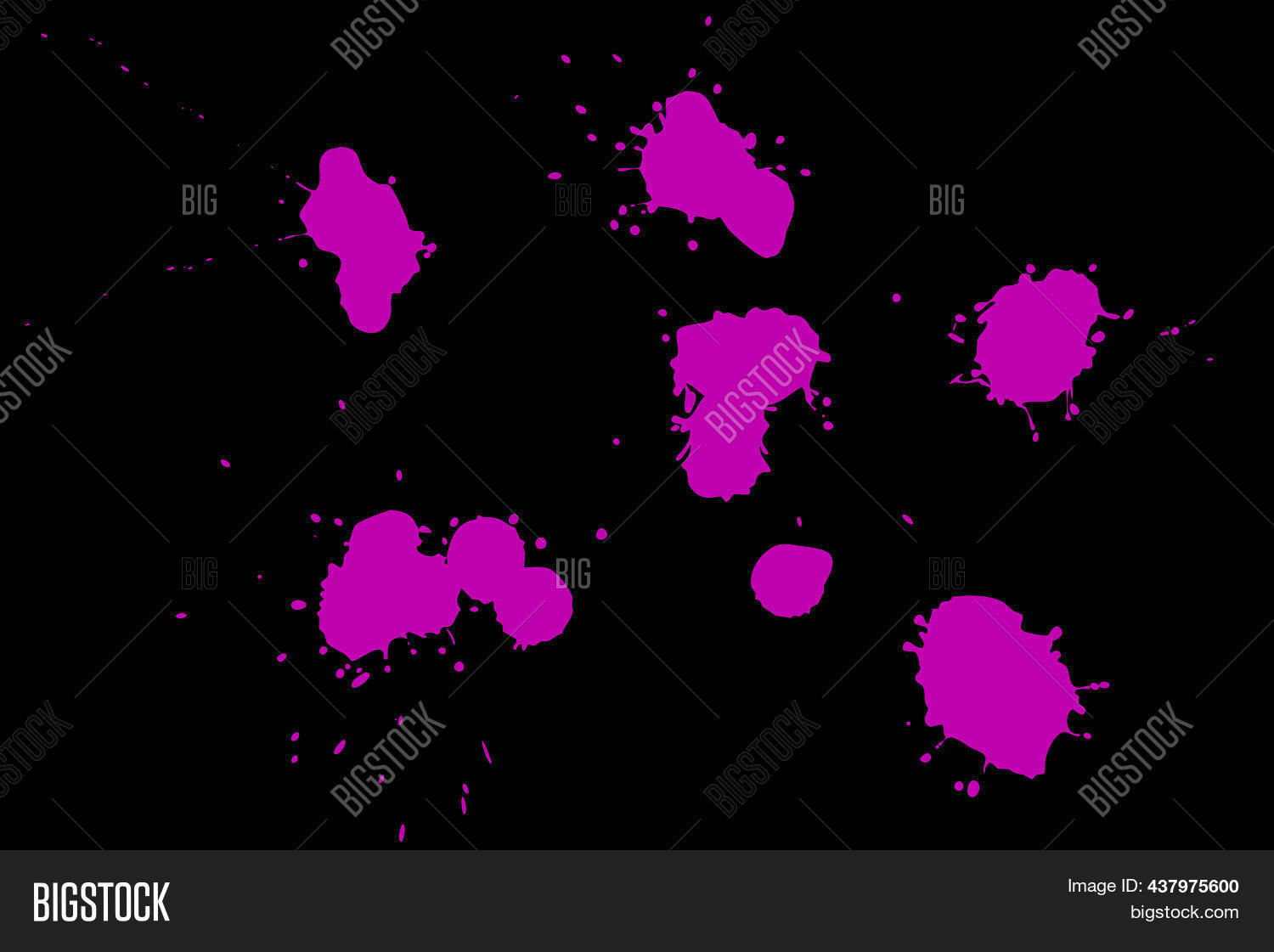 Pink Blot On Black Image & Photo (Free Trial) | Bigstock