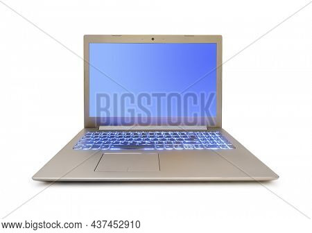 Notebook Computer Blue Image & Photo (Free Trial) | Bigstock